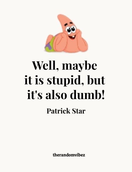 35 Best Patrick Star Quotes From SpongeBob SquarePants